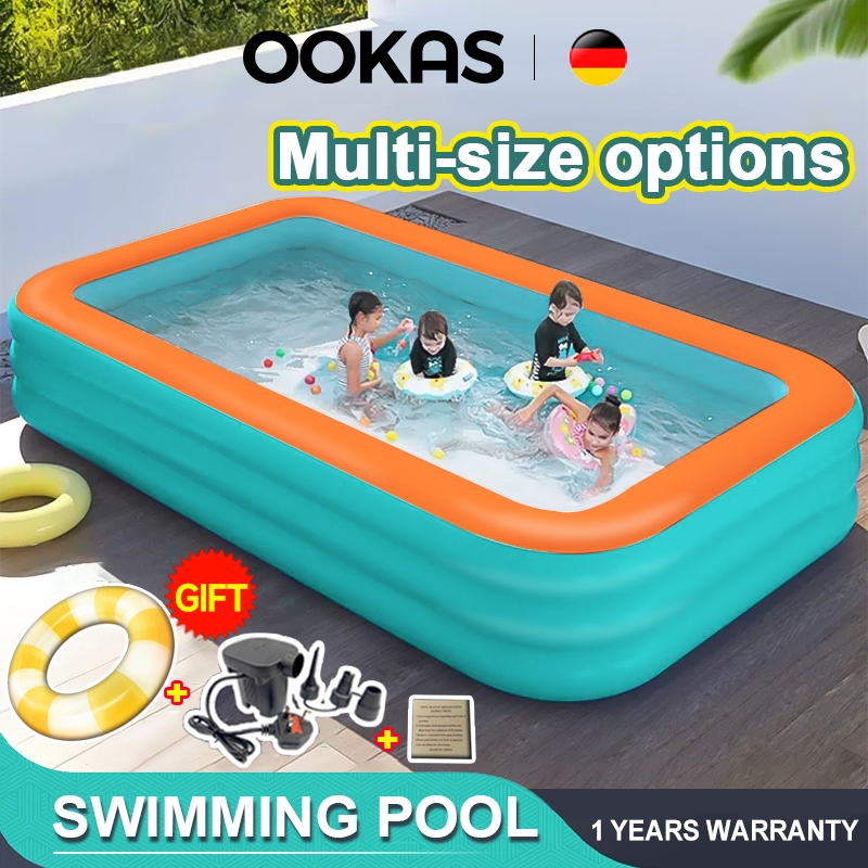 OOKAS Portable Thickened Big Inflatable Swimming Pool For Kids/Adult ...