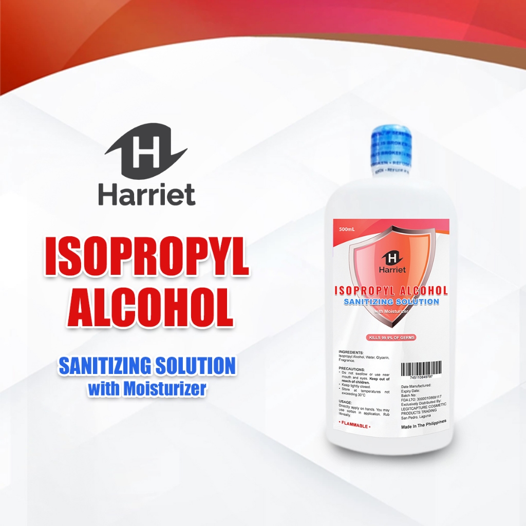 Harriet Isopropyl Alcohol Sanitizing Solution 500mL With Moisturizer ...