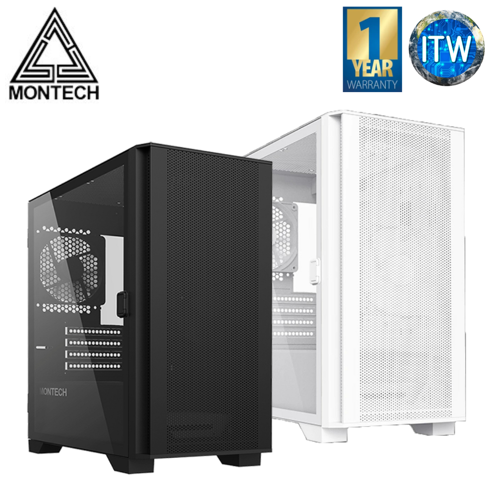 Itw | Montech Computer PC Case Air 100 Lite Minimalist Design Tempered ...