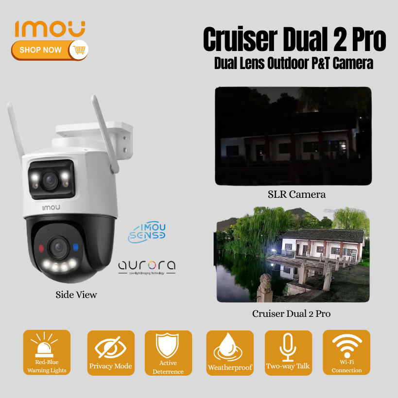 CCTV Outdoor Home Security Surveillance IMOU Cruiser Dual 2 PRO 8MP ...