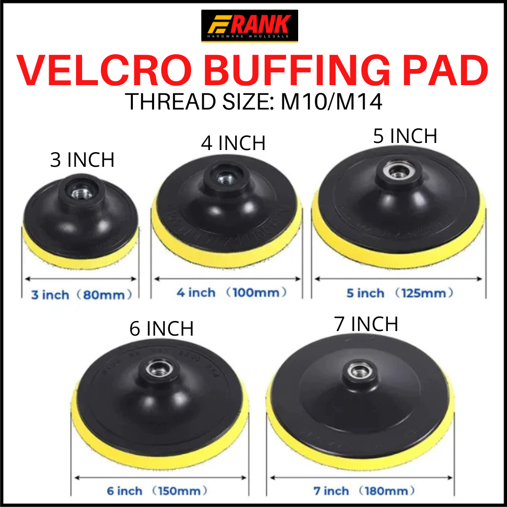 Backing Pad 3inch 4inch 5inch 6inch 7inch Velcro Polishing Pad M10 M14 ...