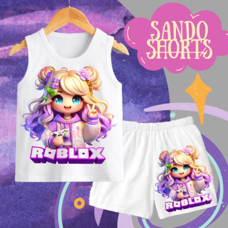 ROBLOX Newborn up to 12 Years Old Kids Baby Girls Boys Sando Shorts Set ...