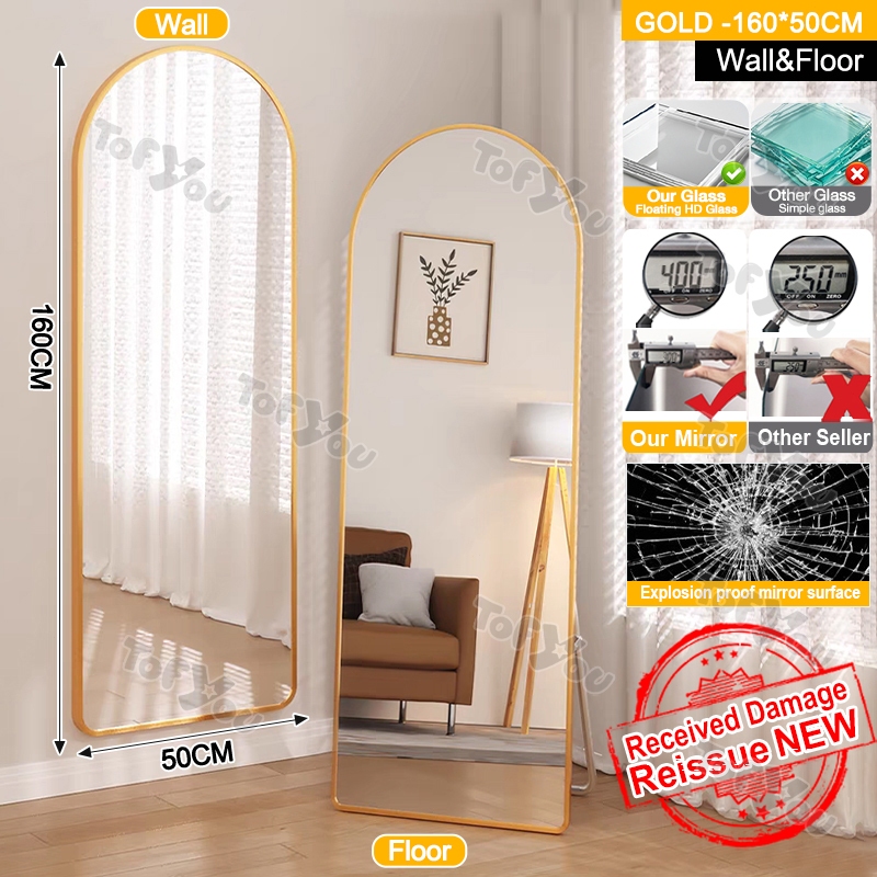 160*50CM full body mirror wall mirror with stand whole body bathroom ...