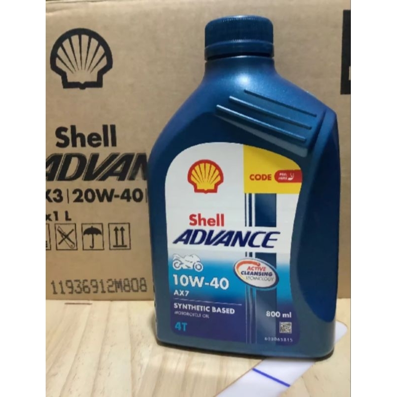 SHELL ADVANCE AX7 10W-40 800ML ORIGINAL MOTOR OIL | Shopee Philippines