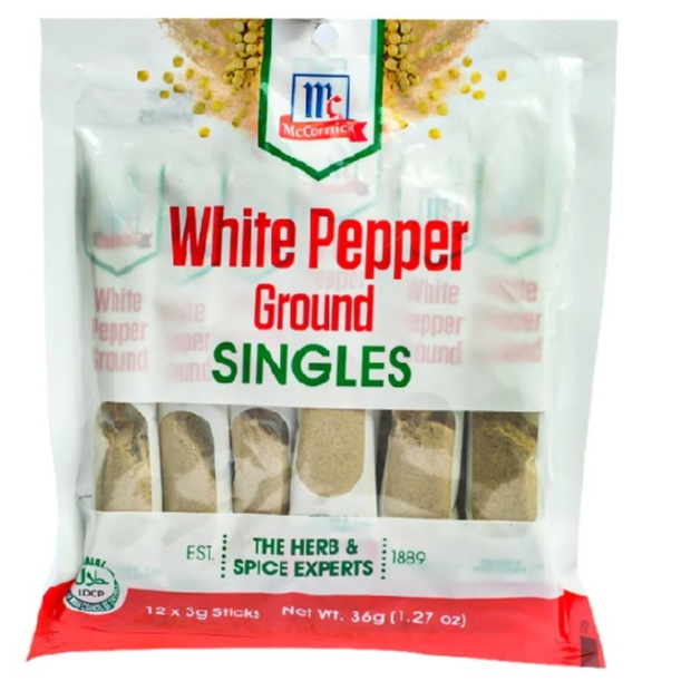 Mc Cormick White Pepper 12's Ground 3g | Shopee Philippines
