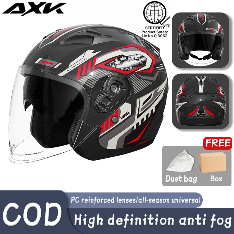 AXK Half Face Helmet 801 Wind Speed Series 54-62cm Headcircumference ...