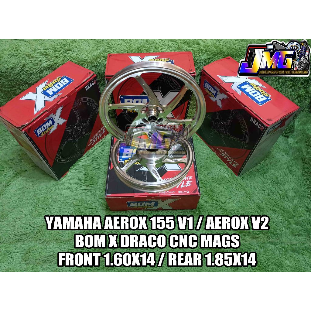 YAMAHA AEROX 155 V1 / AEROX V2 BOM X DRACO CNC MAGS | Shopee Philippines