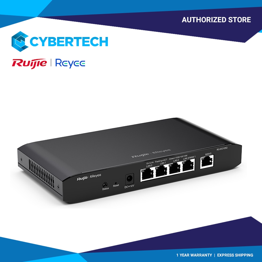 Ruijie Reyee 5-PORT GIGABIT CLOUD MANAGED ROUTER (RG-EG105G) (RG-EG105G V2) | Shopee Philippines