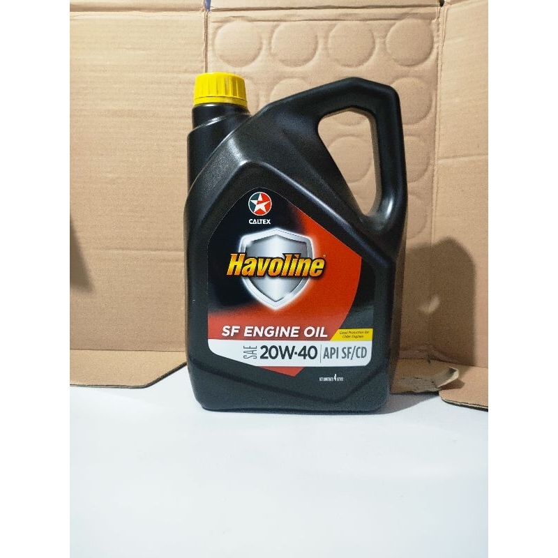 HAVOLINE SF ENGINE OIL SAE 20W-40 API SF /CD FOR GASOLINE 4L | Shopee ...