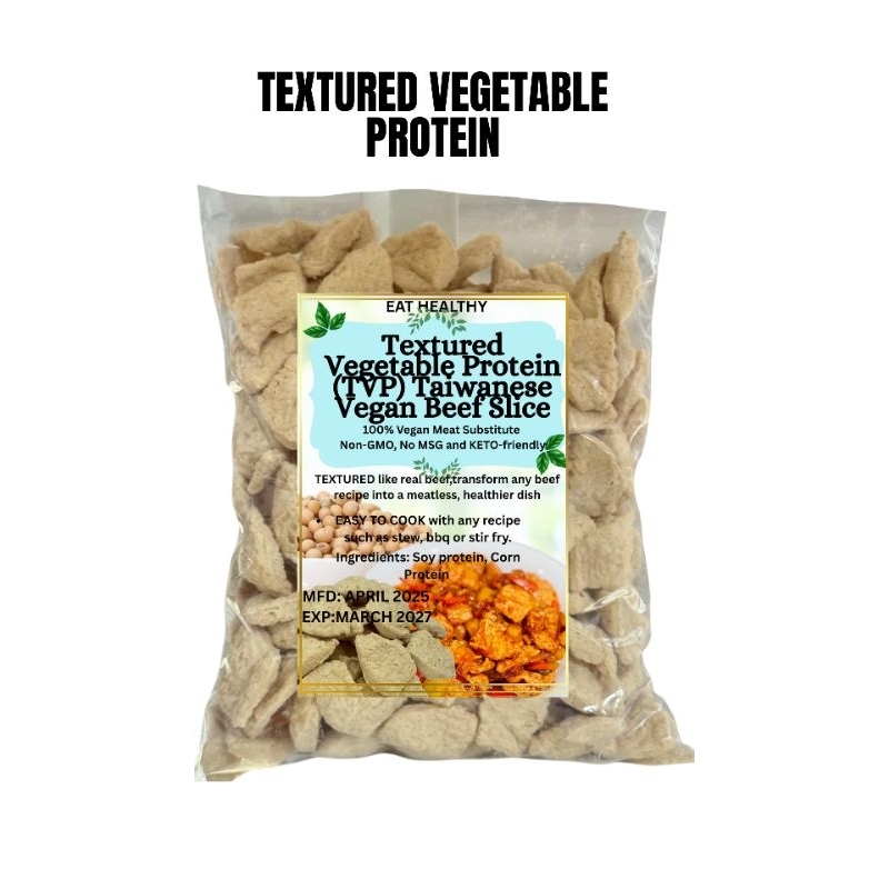 textured vegetable protein vegan beef slice (250g) | Shopee Philippines