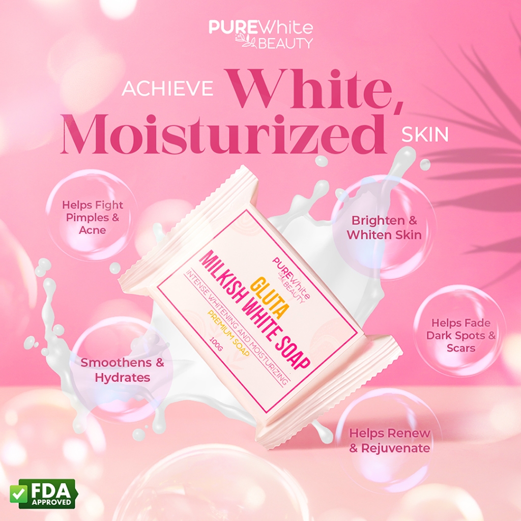 Gluta Milkish White Premium Soap - Intense Whitening & Moisturizing ...