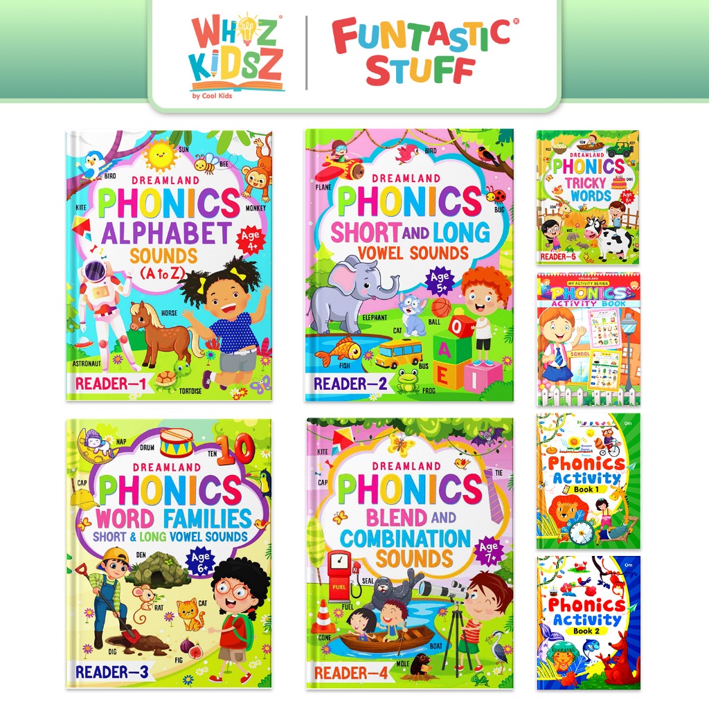 Whiz Kidsz Phonics Activity Books for Kids, Vowels, Alphabet, Reading ...