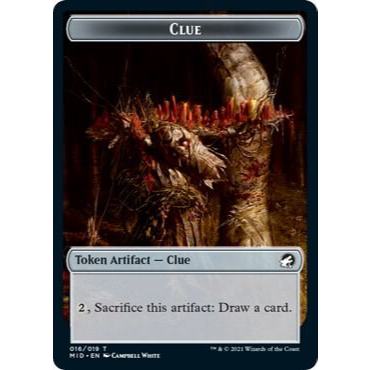 Clue // Bat Double-Sided Token (Foil) - Innistrad: Midnight Hunt (MID ...