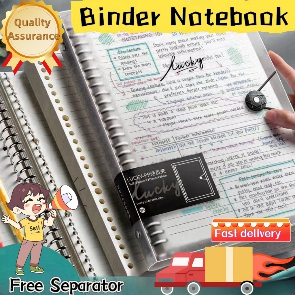 A5/B5/A4 Notebook Loose Leaf Refill Papers Notepads Binder Coil ...