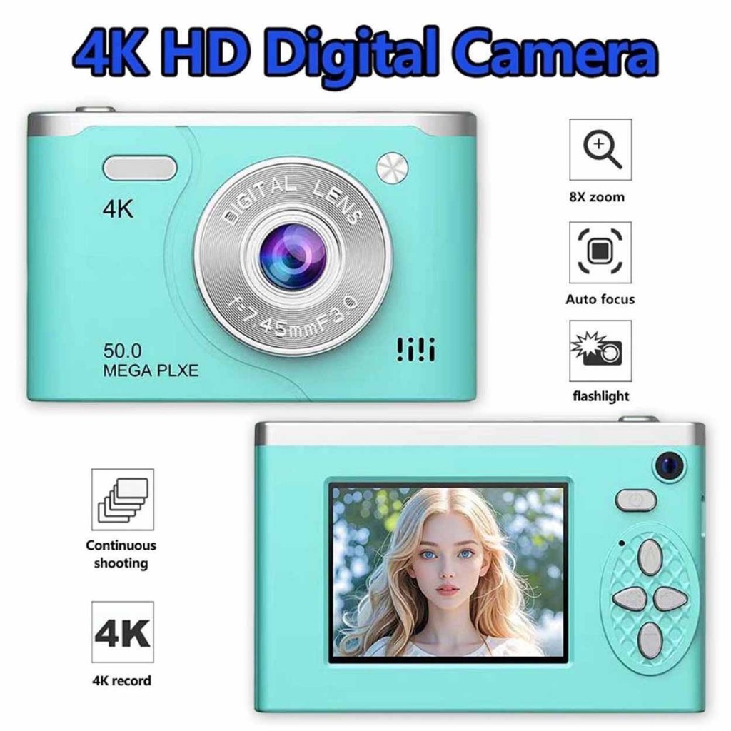 4K Digital Camera Dual Screen 48 Megapixels HD Camera 2.4 Inches Travel ...