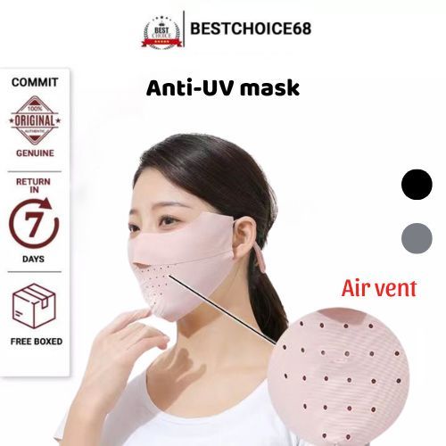 Women's Cool-Touch Ice Silk Face Mask: Full UV Shield for Sun ...