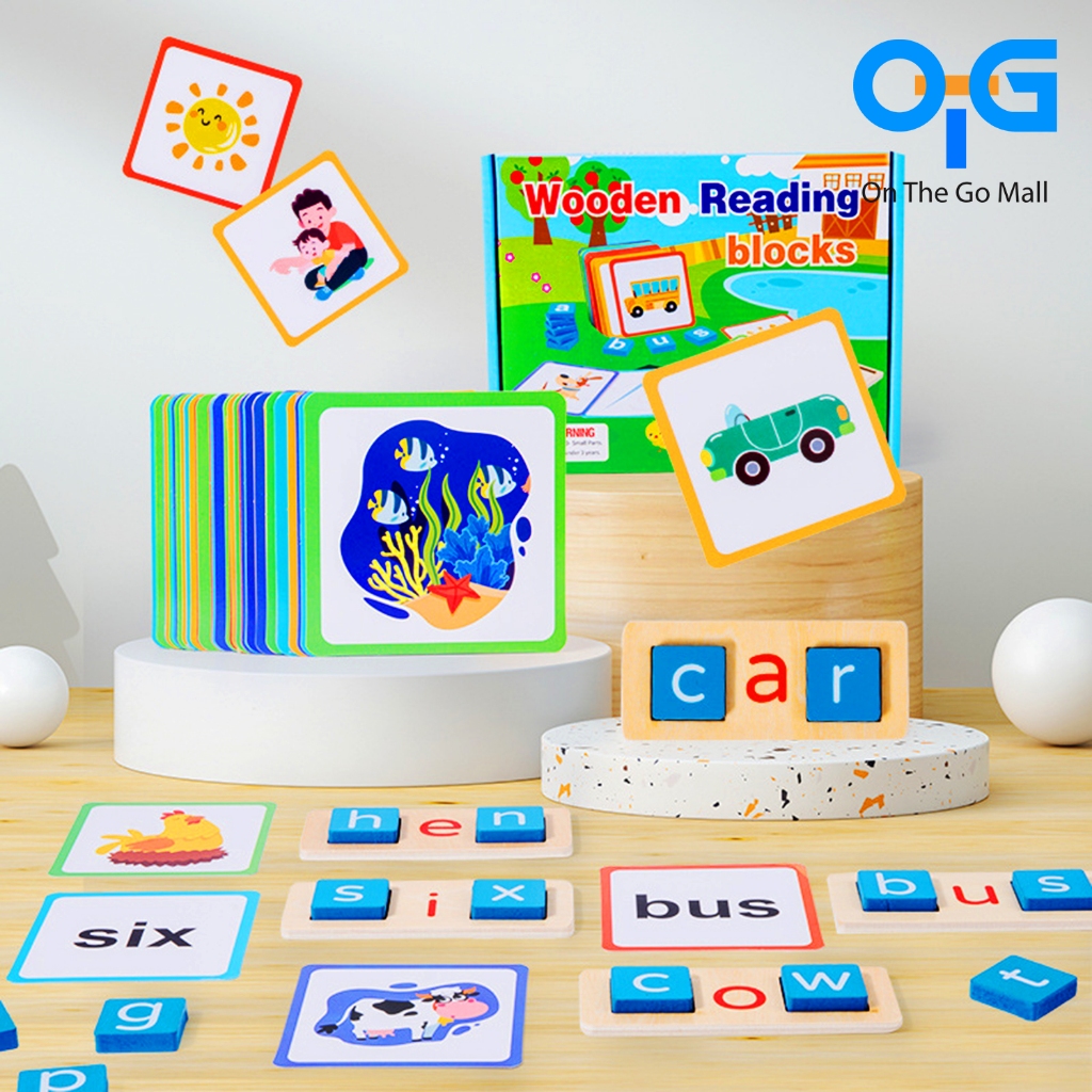 Wooden Short Vowel Reading Letters Sorting Spelling Games Sight Words ...