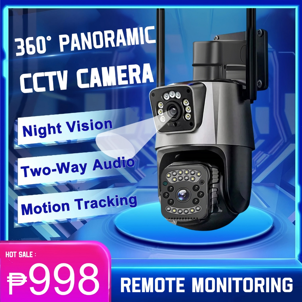 V380 PRO CCTV Cameras 12K HD Dual Lens 24MP WiFi Outdoor Waterproof 360 ...