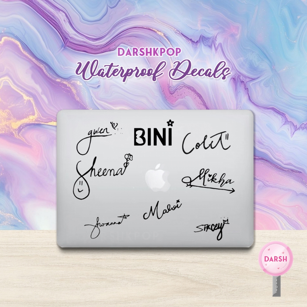 Bini Members Signature Waterproof Decal Vinyl Stickers | Shopee Philippines