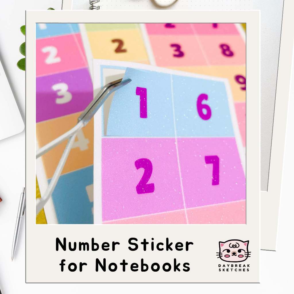 Number Sticker for Notebooks | Colorful Cute Number Stickers 1 to 10 ...