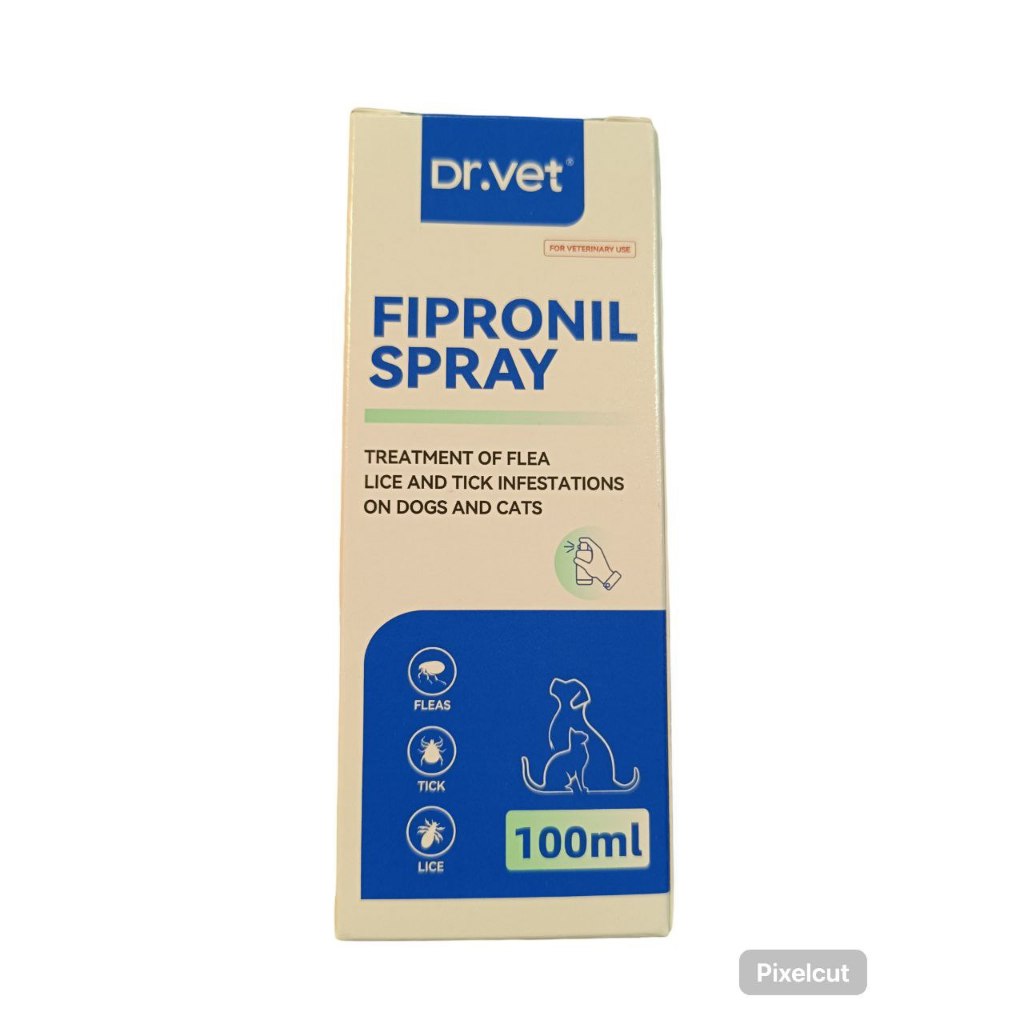 DR VET Fipronil Spray Treatment of flea lice and Tick infestations on ...