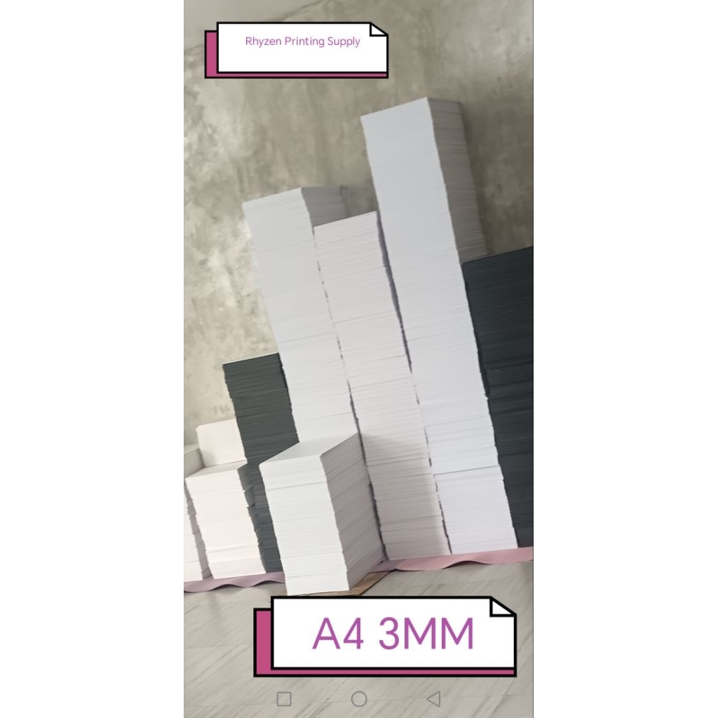 3mm BUNDLE, 80pcs sintra 3mm A4 size + 20 scrap | Shopee Philippines
