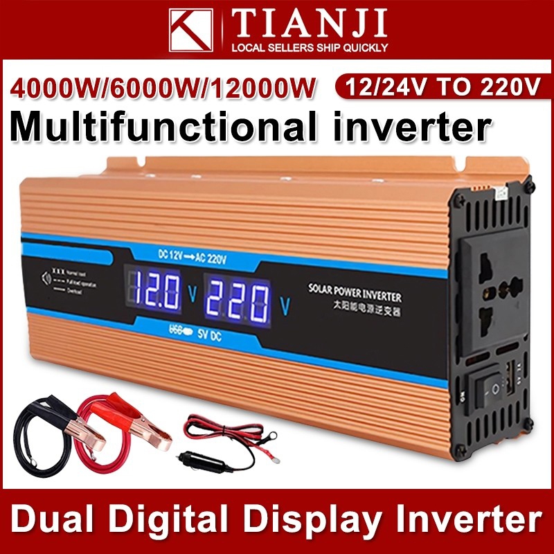 12000W original power inverter LED intelligent digital display car ...