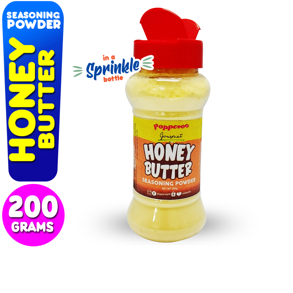 POPPEROO Honey Butter Powder Seasoning on Sprinkle Bottle for French ...