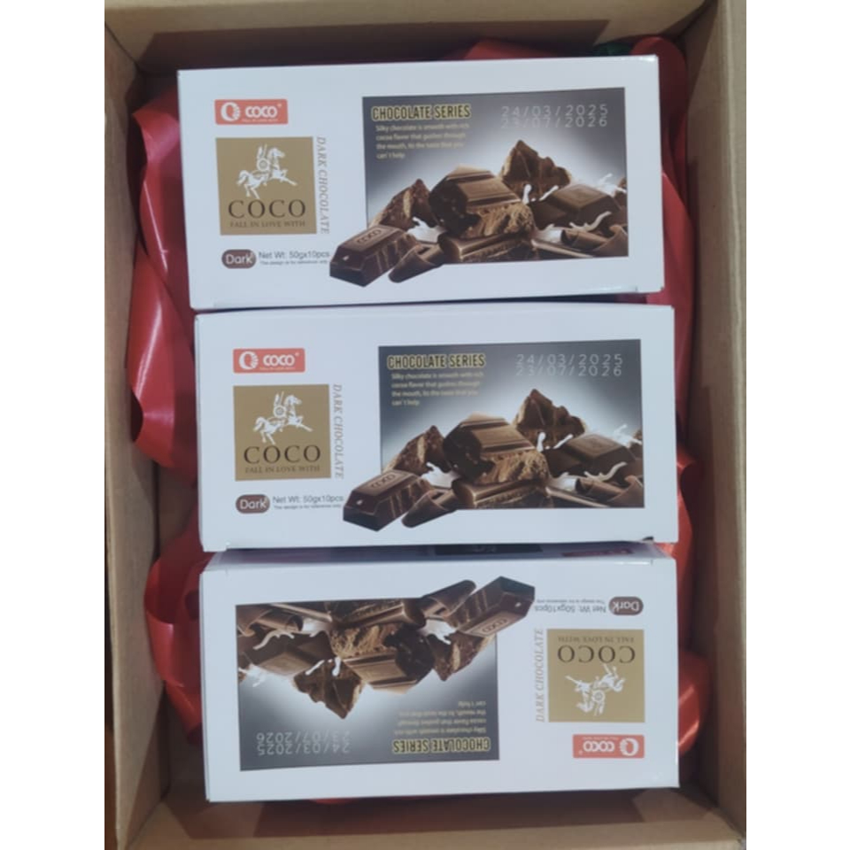 COCO DARK CHOCOLATE BAR 10 Pcs/Box | Shopee Philippines