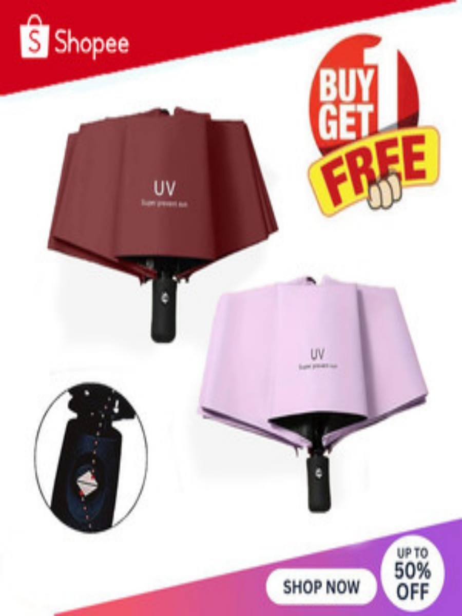BUY 1 TAKE 1 UV Folded Sun Rain Umbrella (Automatic&Manual)Mini Sun UV ...