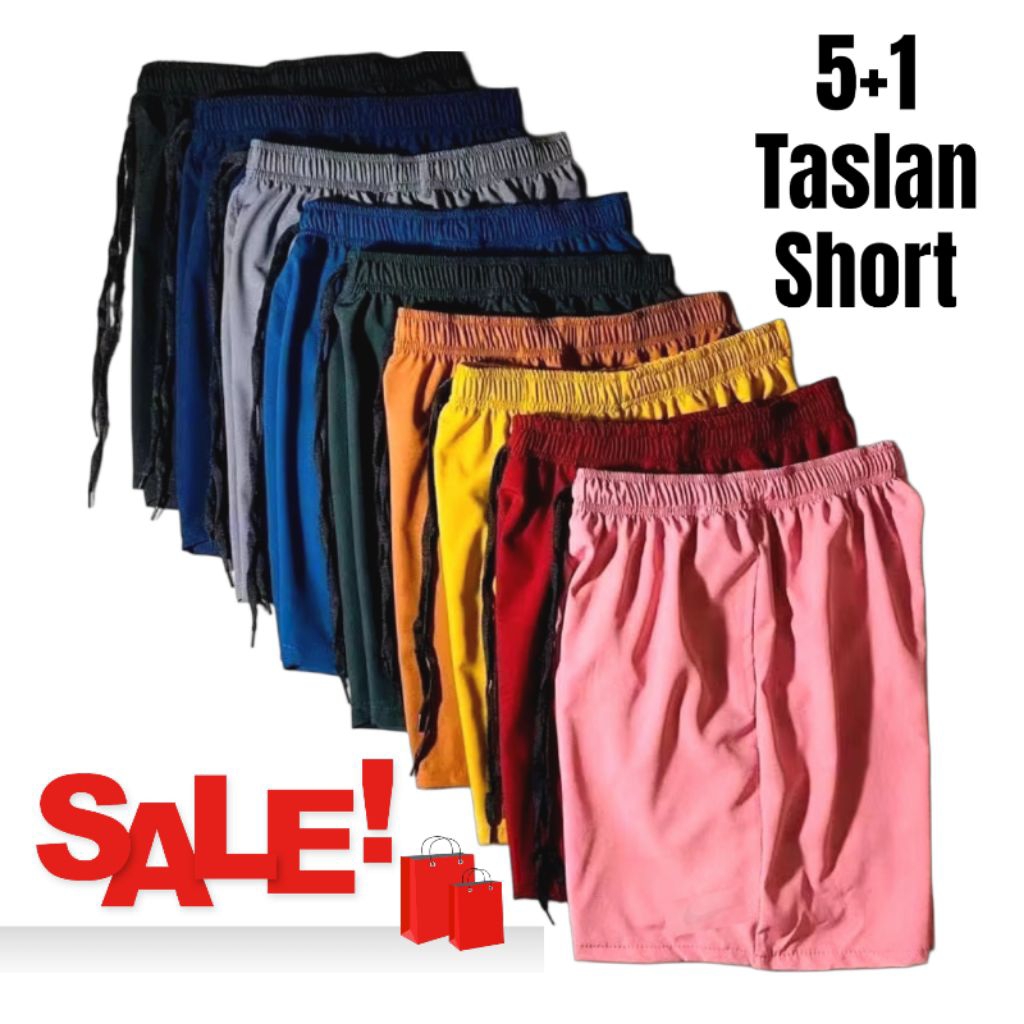 6pcs TASLAN Short and Assorted Color pwede babae at lalaki pang outdoor ...
