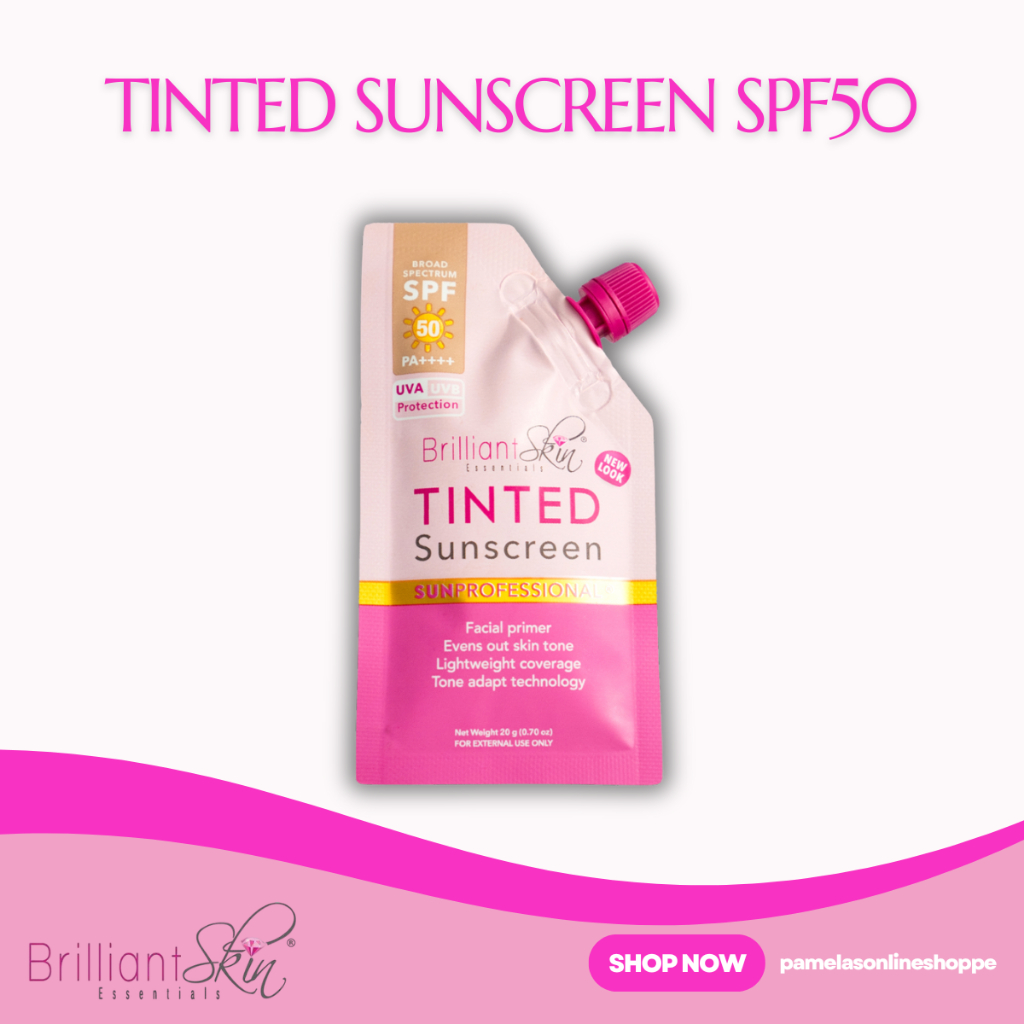 Brilliant Tinted Sunscreen Facial Primer SPF 50 NEWLY IMPROVED | Shopee ...