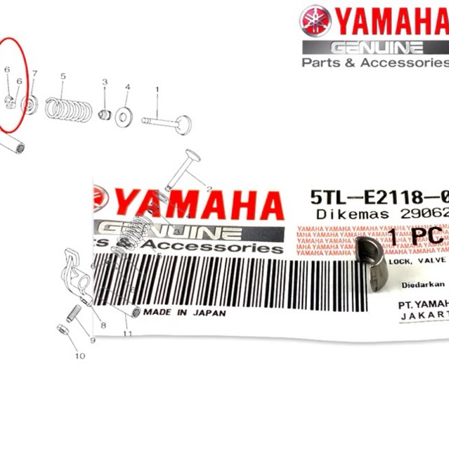 LOCK, VALVE SPRING RETAINER (COTTER VALVE) MIO/MIO i125/GRAVIS/ GEAR ...