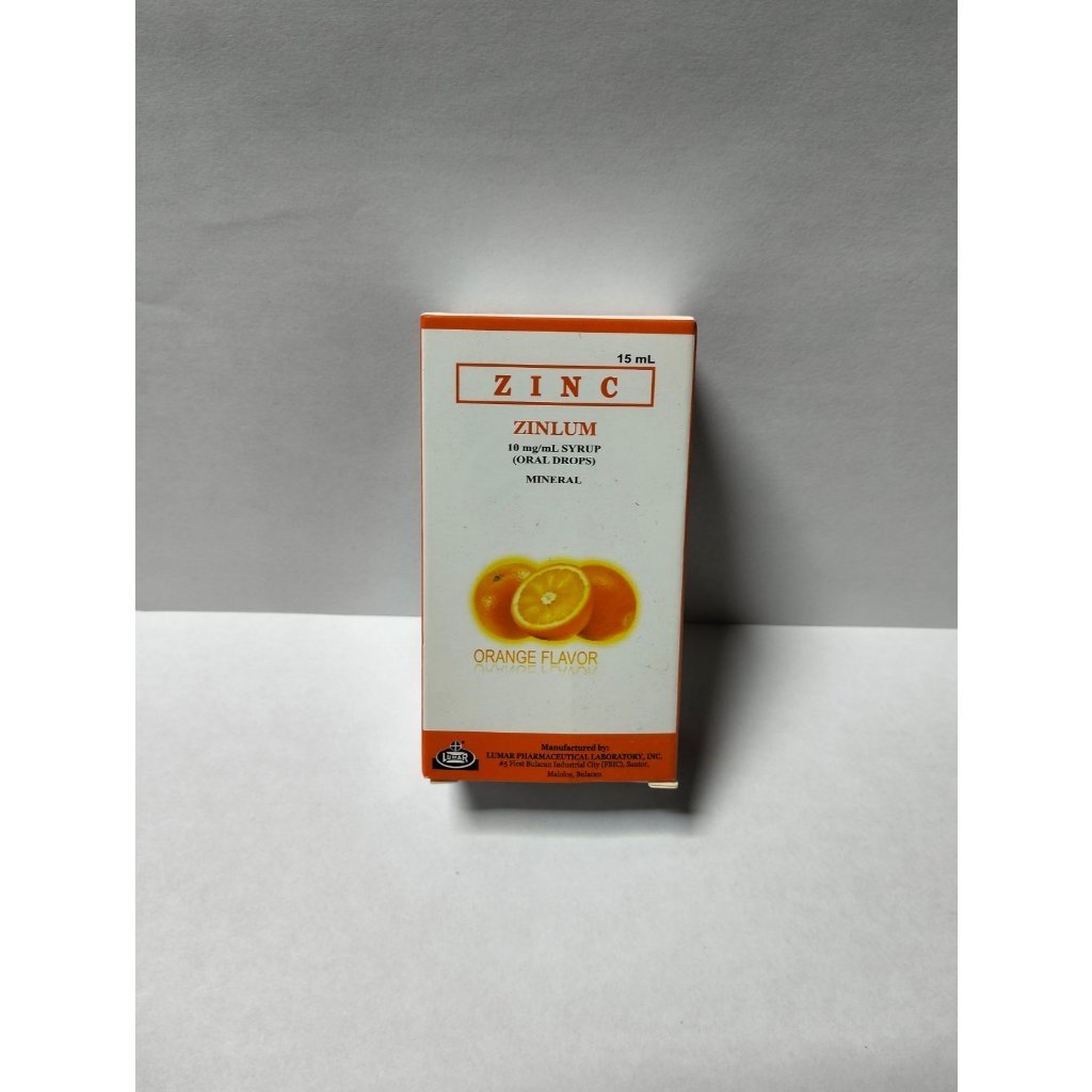 ZINLUM Zinc 10mg/ml SYRUP (ORAL DROPS) 15ml (ORANGE FLAVOR) | Shopee ...