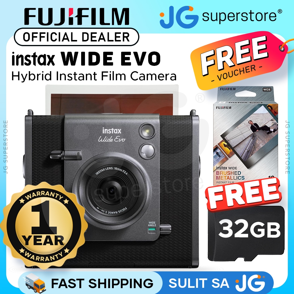 FUJIFILM Instax WIDE Evo Hybrid Instant Film Digital Camera + Printer w ...