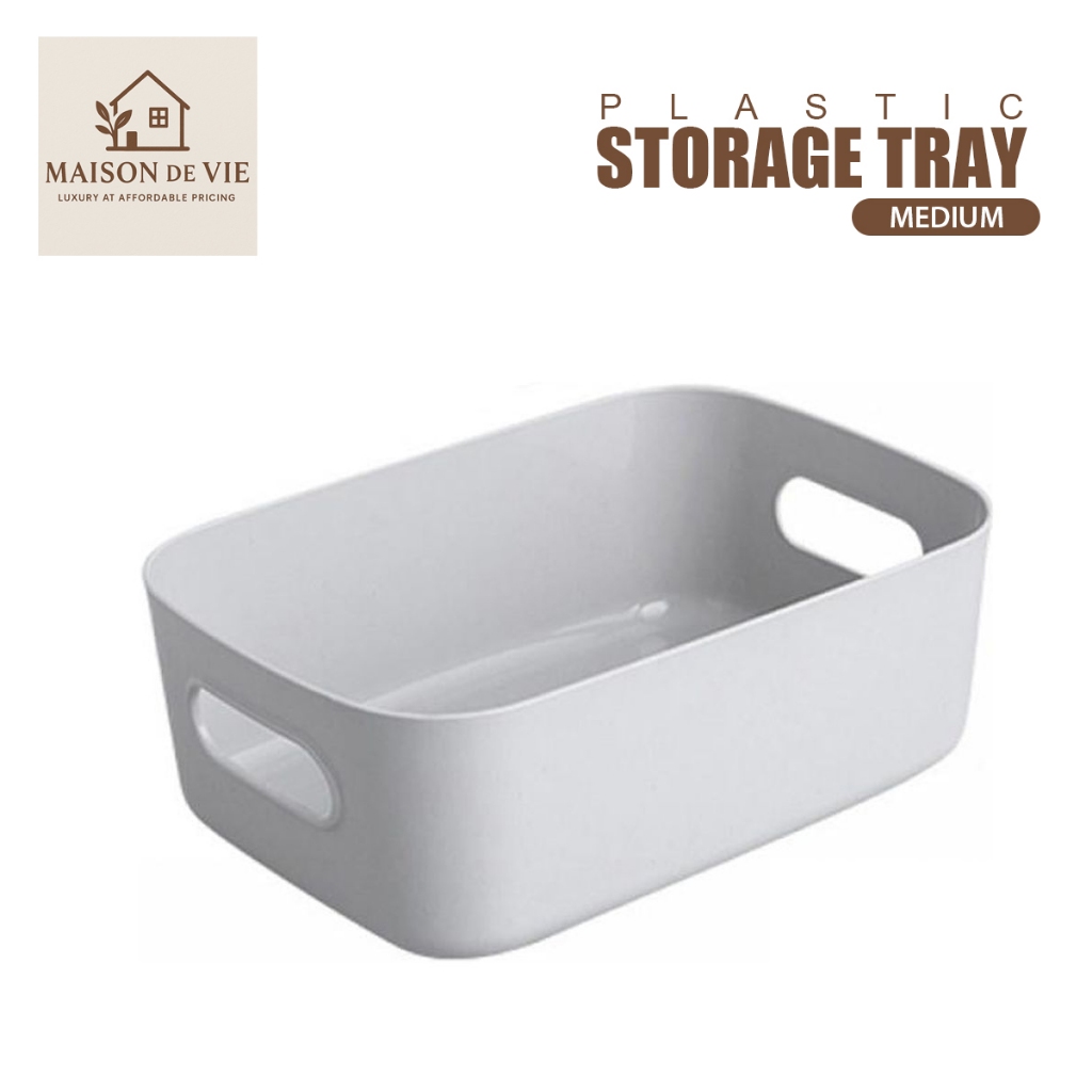 Plastic Storage Box Basket Organizer with Handle | Shopee Philippines