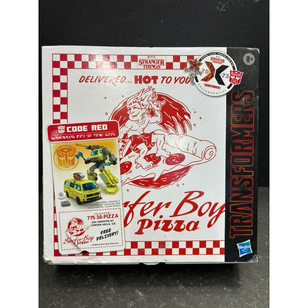 Transformers X Stranger Things Exclusive Code Red Surfer Boy Pizza ...