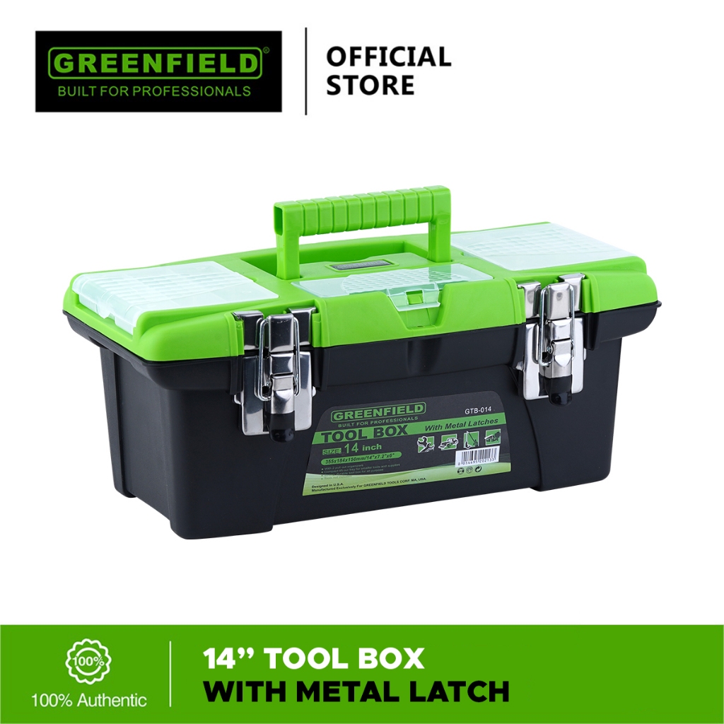 Greenfield Tool Box 14" With Metal Latch - Tool Storage | Shopee ...