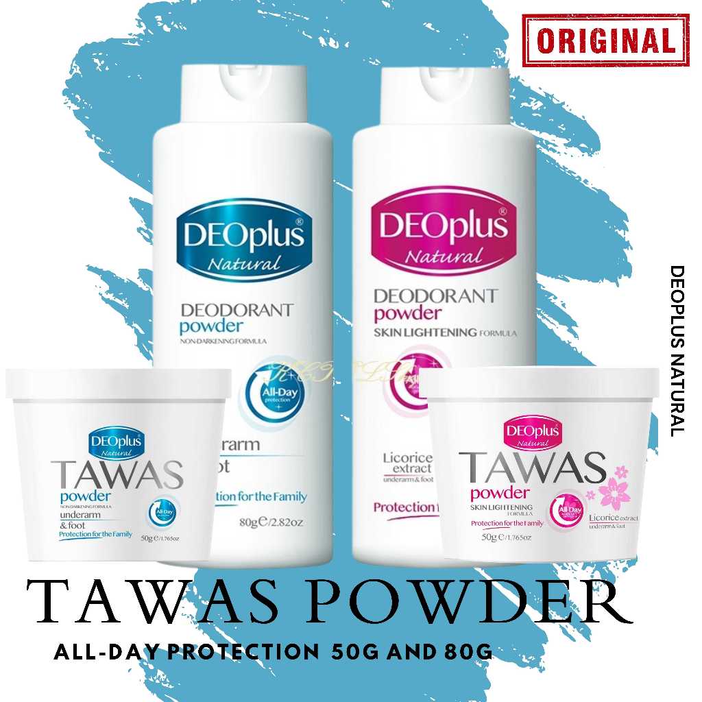DeoPlus Natural Tawas Powder with Skin Lightening Formula for Underarms ...