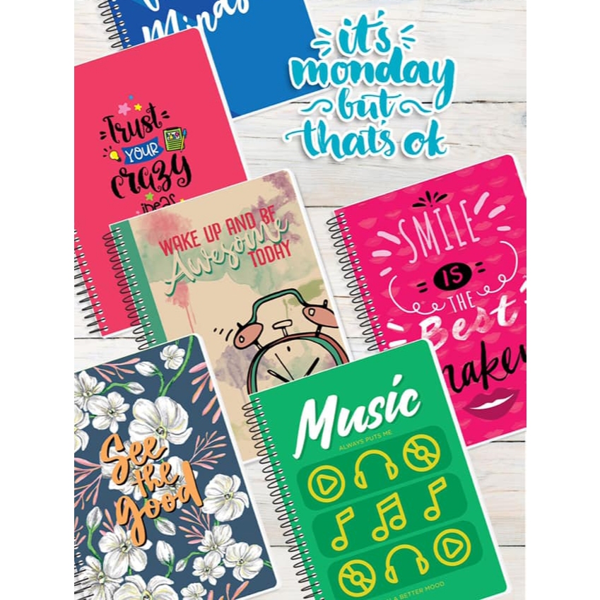 DTShop Spring Leaf Notebook 80 leaves (Assorted Design) | Shopee ...
