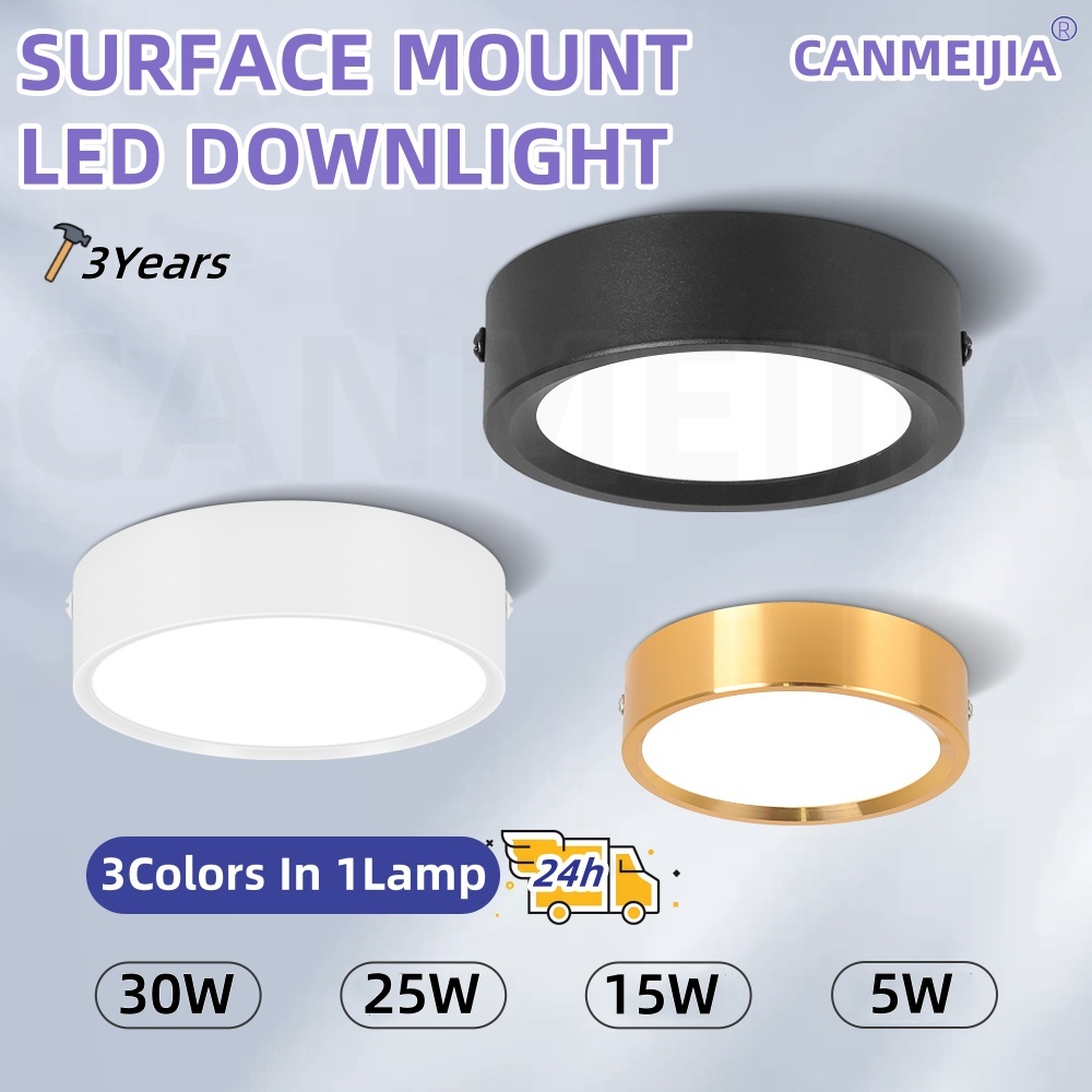 Led Pin Light Ceiling Lights Surface Mounted Downlight 3 Colors Panel ...