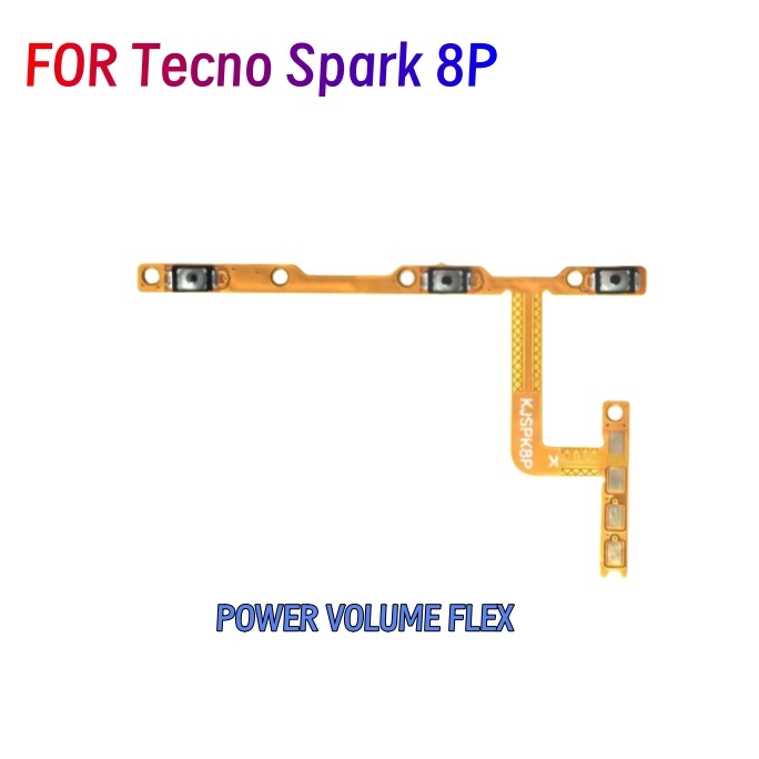 Power Volume button flex For Tecno Spark 8P Switch ON OFF Key Mute ...