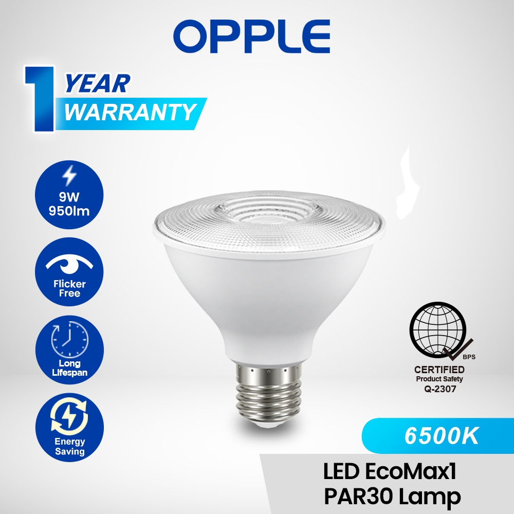 OPPLE LED bulb E27 EcoMax Par30 / Par38 Lamp - 9Watts / 13watts Cool ...