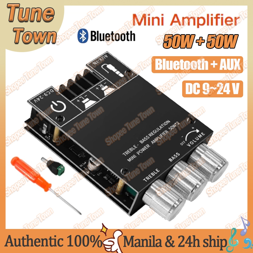 Mini amplifier bluetooth 5.0 Subwoofer amplifier 2x50W | Shopee Philippines