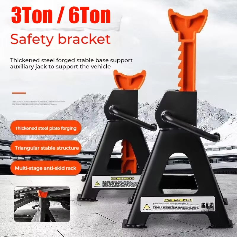 3 Ton / 6 Ton Heavy Duty Axle Stand Steel Adjustable Axle Jack Holding ...