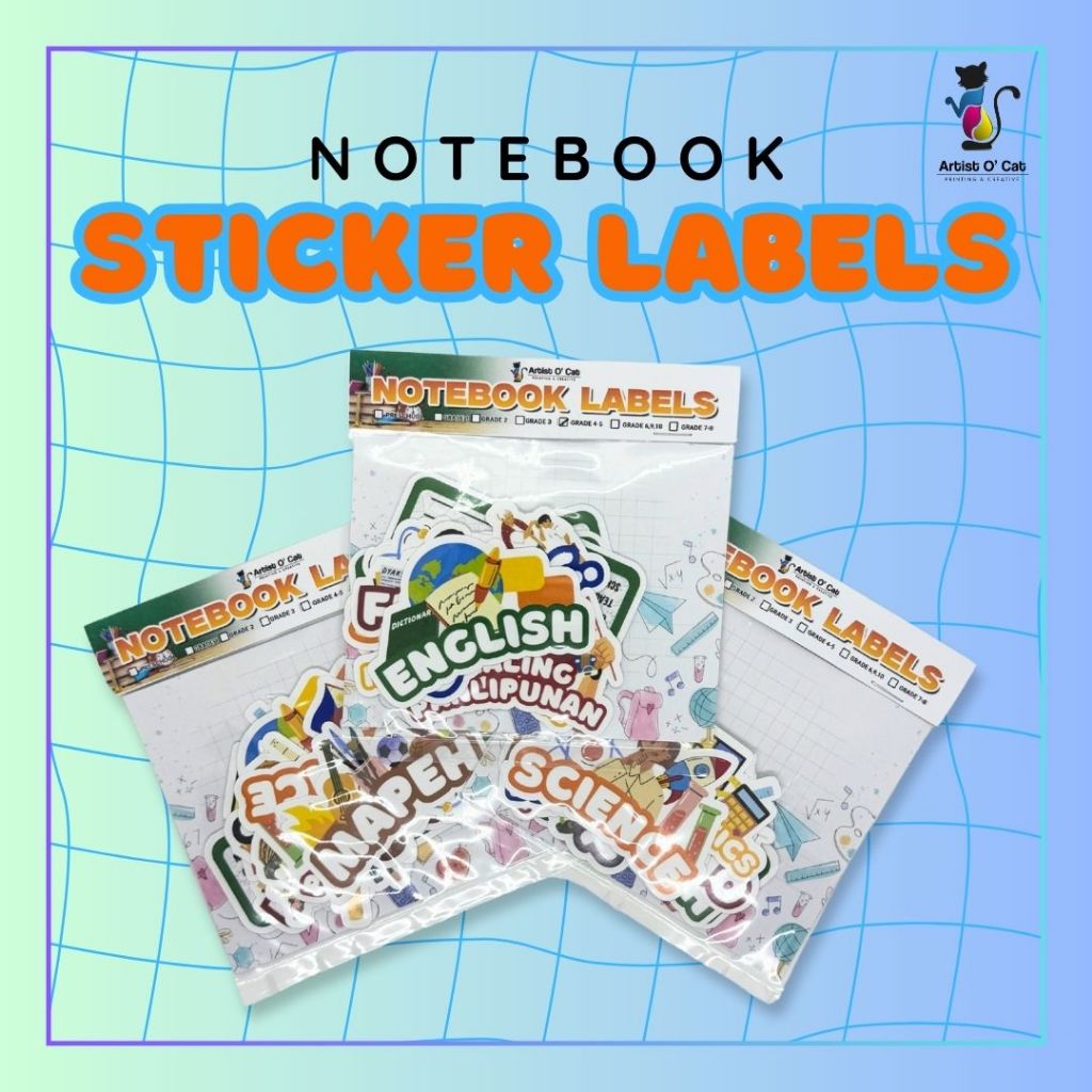 SUBJECT STICKER LABELS - Grades 1 to 10 (FREE NAME LABELS) | Shopee ...