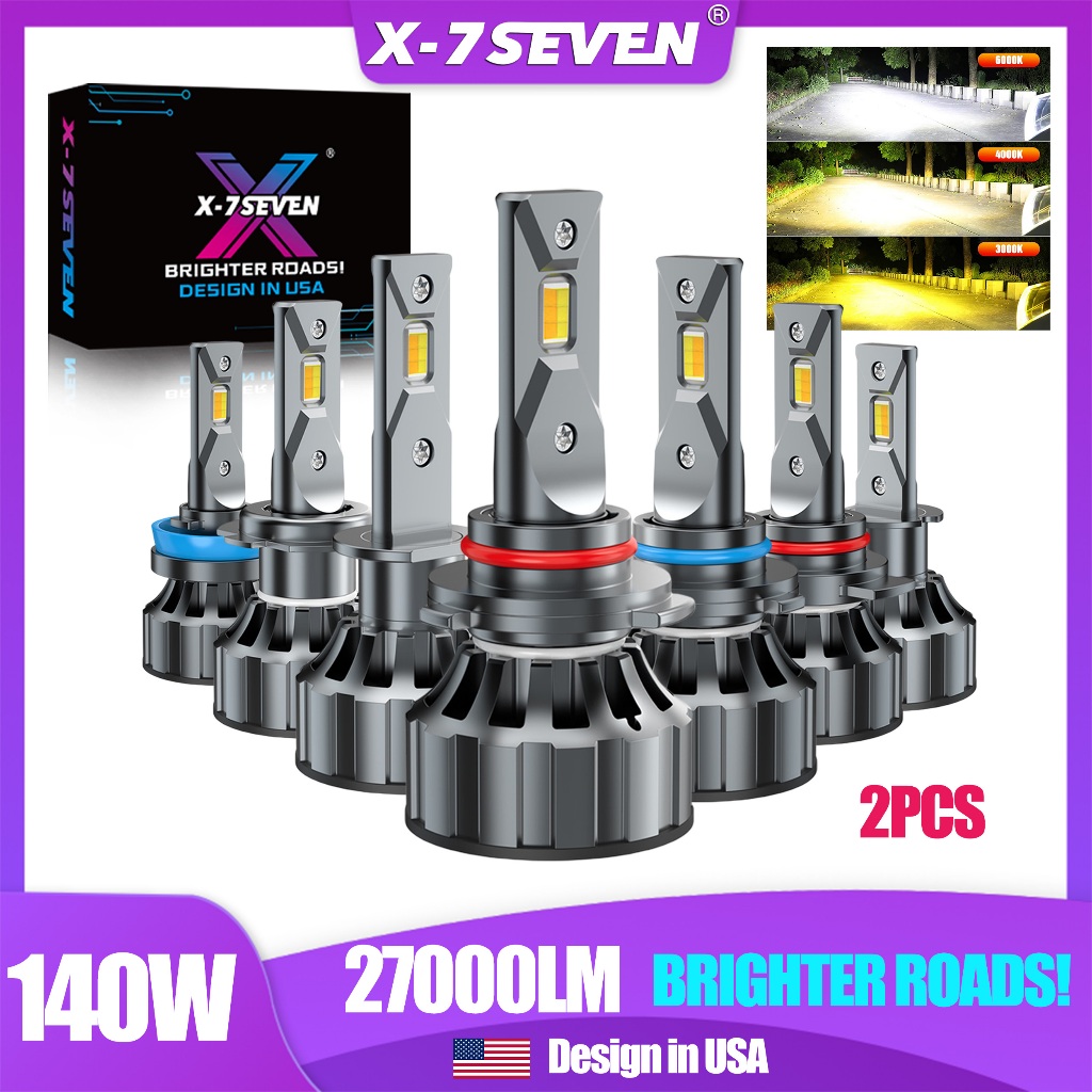 X-7SEVEN T1Plus 3 Colors 3000K 4300K 6000K LED Headlight H4 H11 140W ...