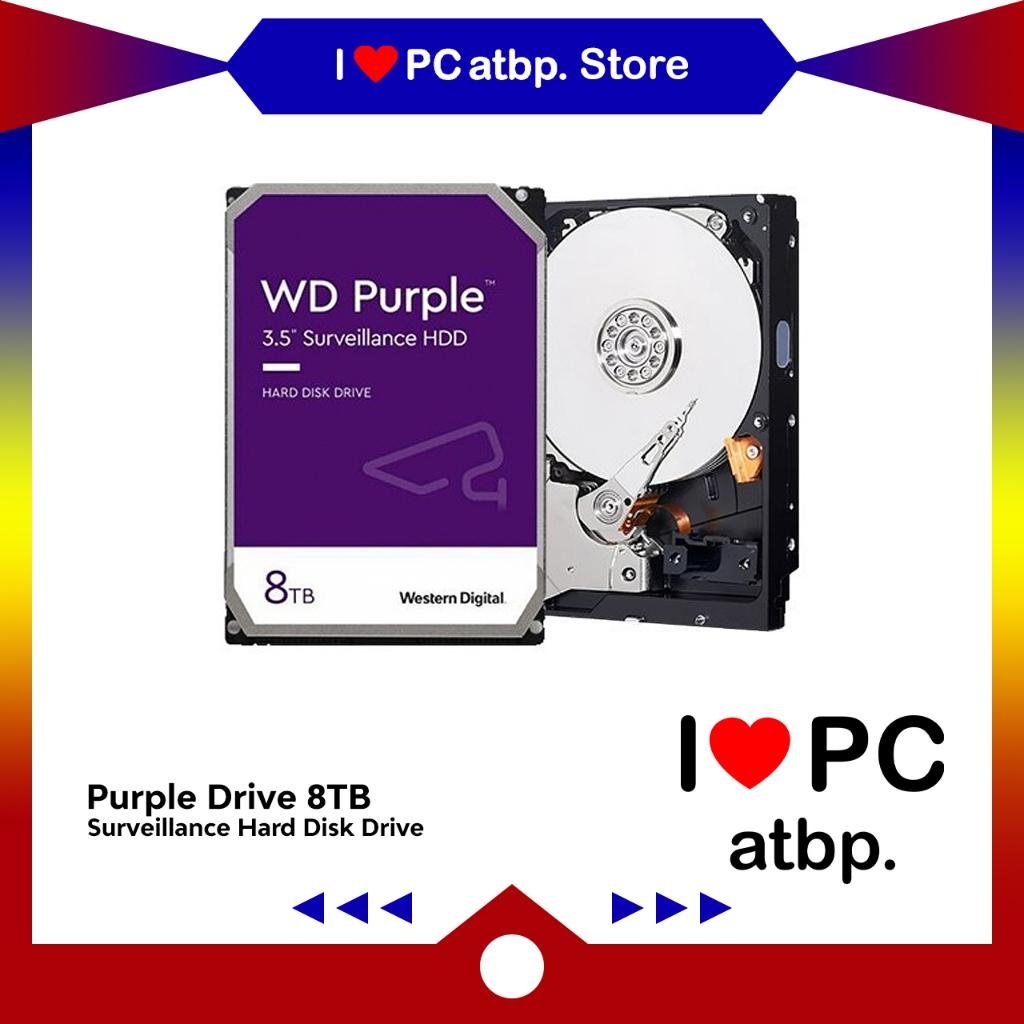 WD Purple 8TB CCTV Surveillance Hard Disk Drive SATA 3.5 WD84PURZ ...
