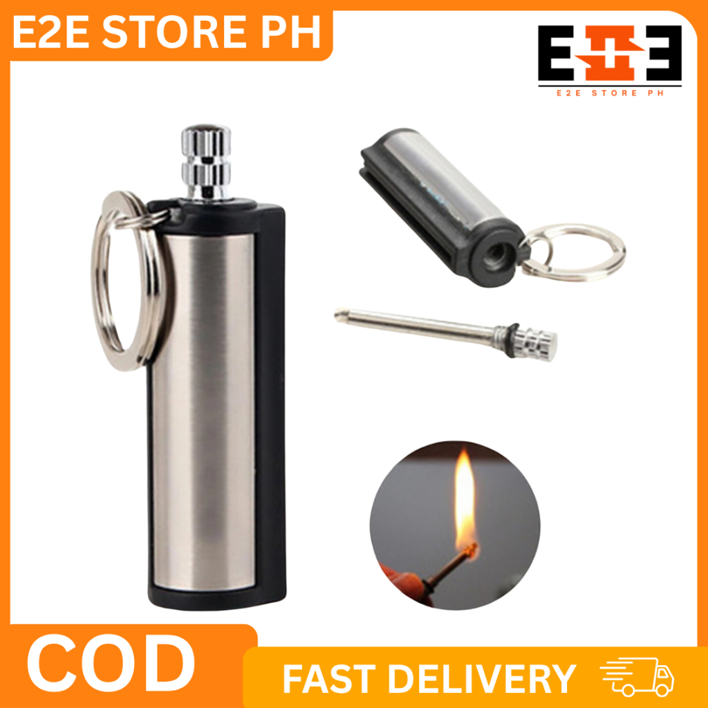 E2E Outdoor Flint Camping Fire Starter Rod - Water Proof Spark with ...