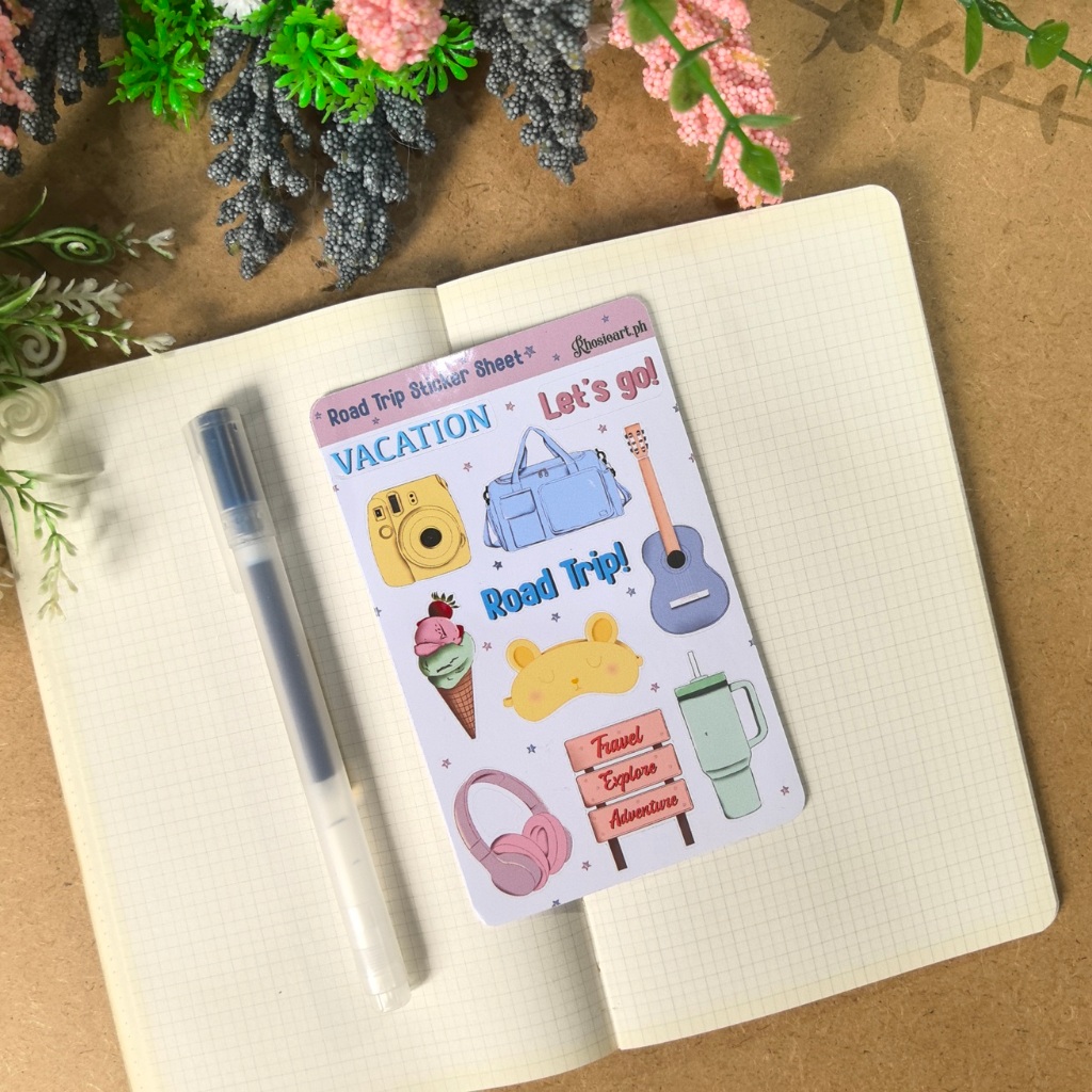 Road Trip Sticker Sheet (Planner/Journal Sticker Sheet) | Shopee ...